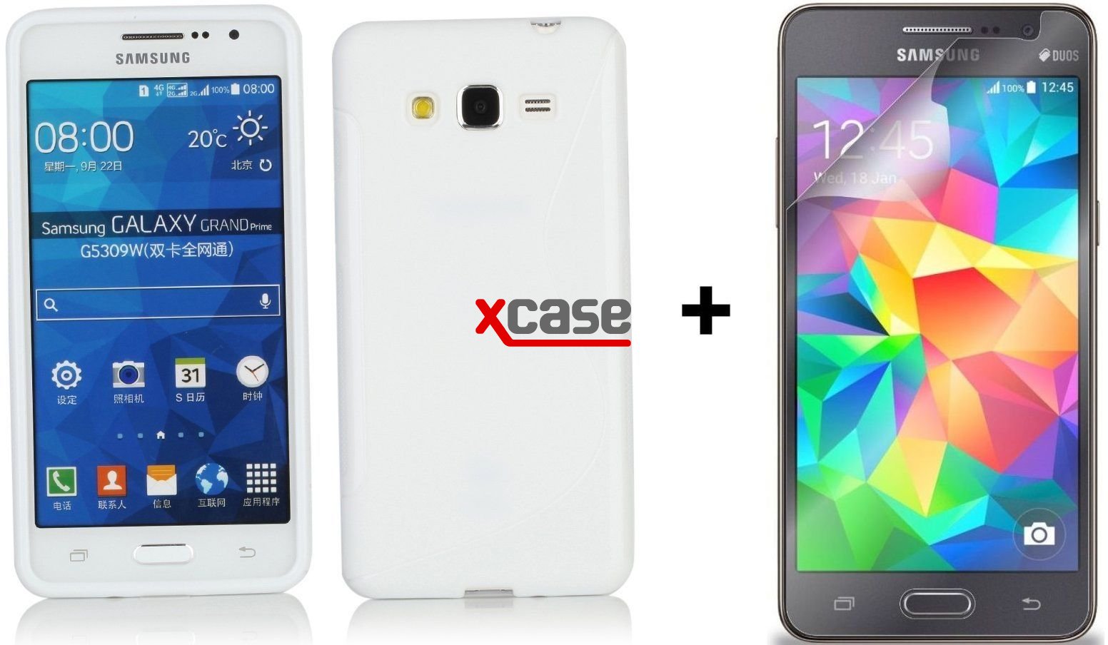 X-Line Samsung Galaxy Grand Prime G530F/G530H Silikona Apvalks Balts ...